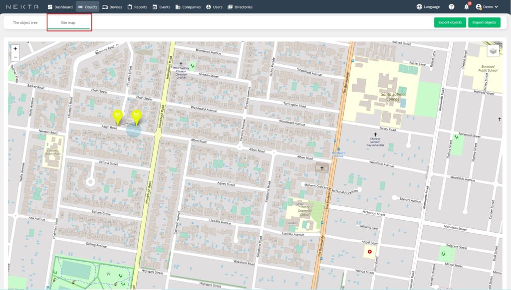 Map of objects – Nekta knowledge